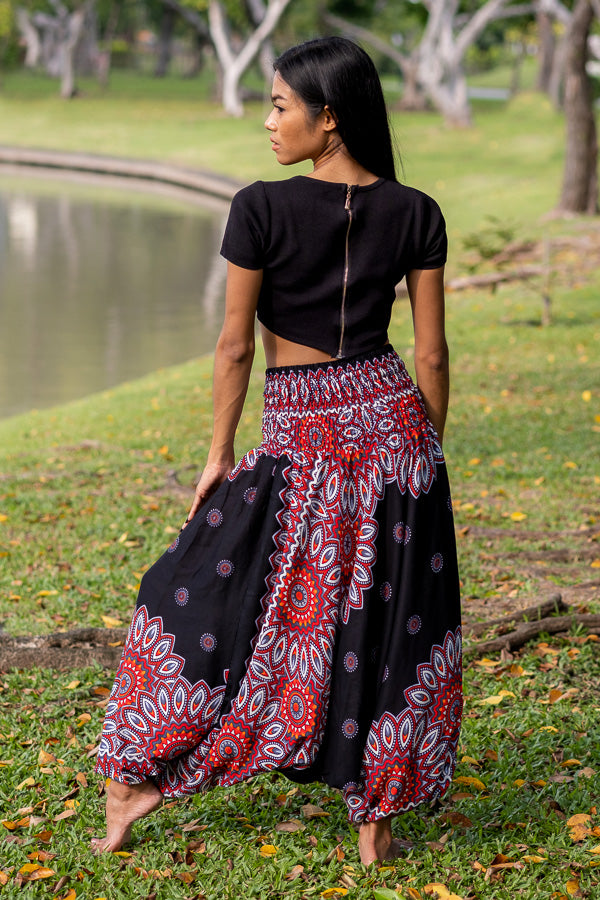 Black Bamboo Rayon Lotus Harem Pants | Hippie-Pants.com – Hippie Pants