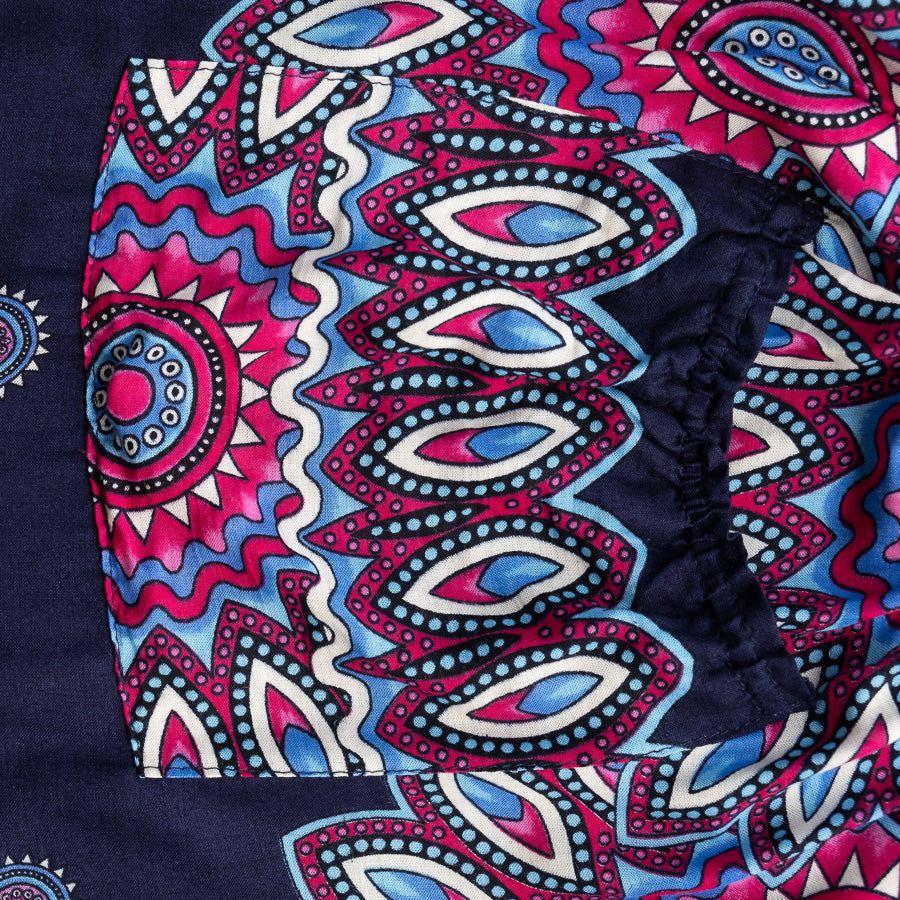 Blue Petal Patterned Flowy Yoga Pants | Hippie-Pants.com – Hippie Pants