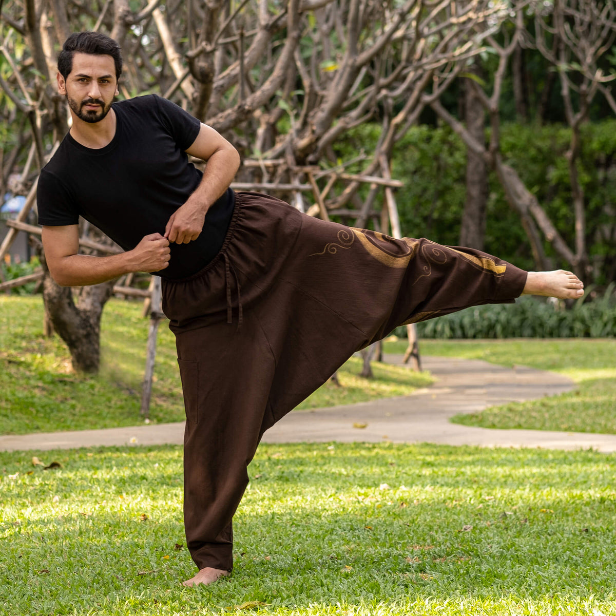 Brown Evolution Harem Pants for Men | Hippie-Pants.com – Hippie Pants