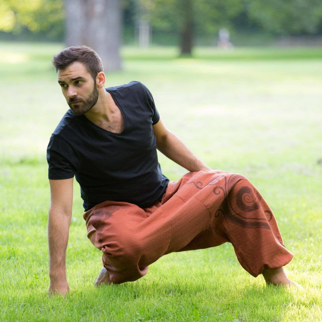 Men’s Brick Red Baggy Cotton Pants | Hippie-Pants.com – Hippie Pants